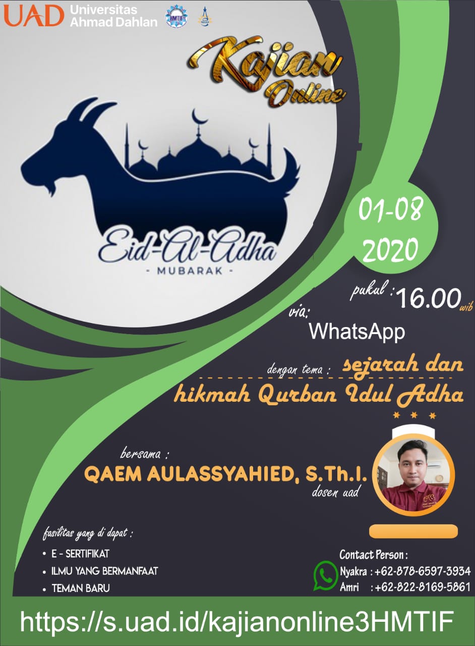 KAJIAN IDUL ADHA (Sejarah dan Hikmah Qurban) – HMIF UAD